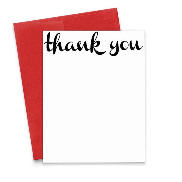 Custom Thank You Note - Modern Pink Paper
