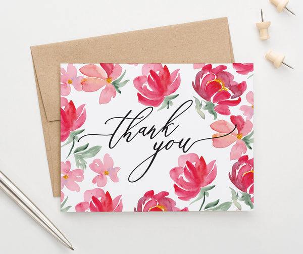 Pretty Thank You Cards - Modern Pink Paper