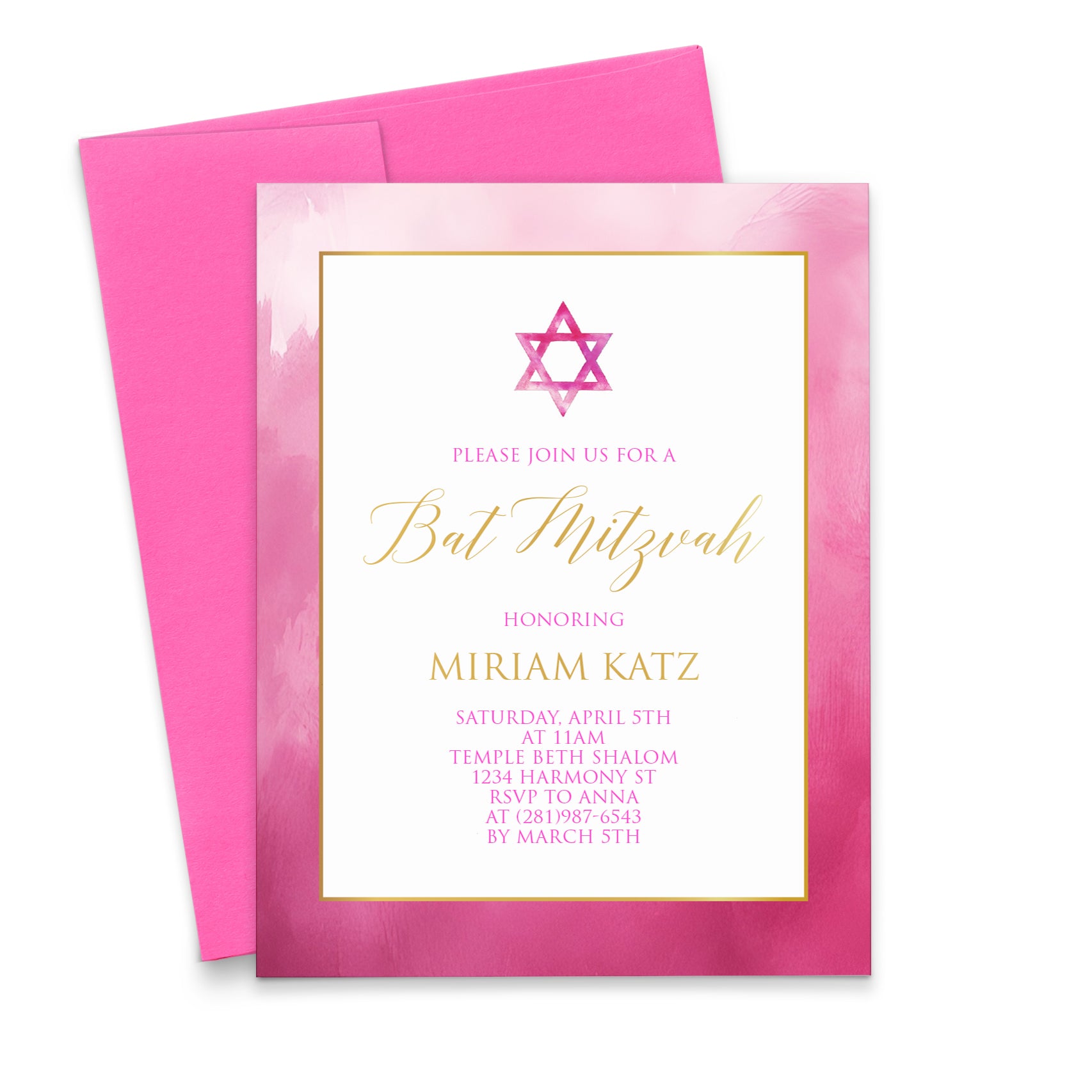 Unique Bat Mitzvah Invitations