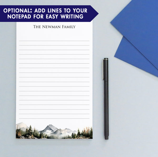 Mountain Landscape Personalized Family Stationery Notepads - Modern ...