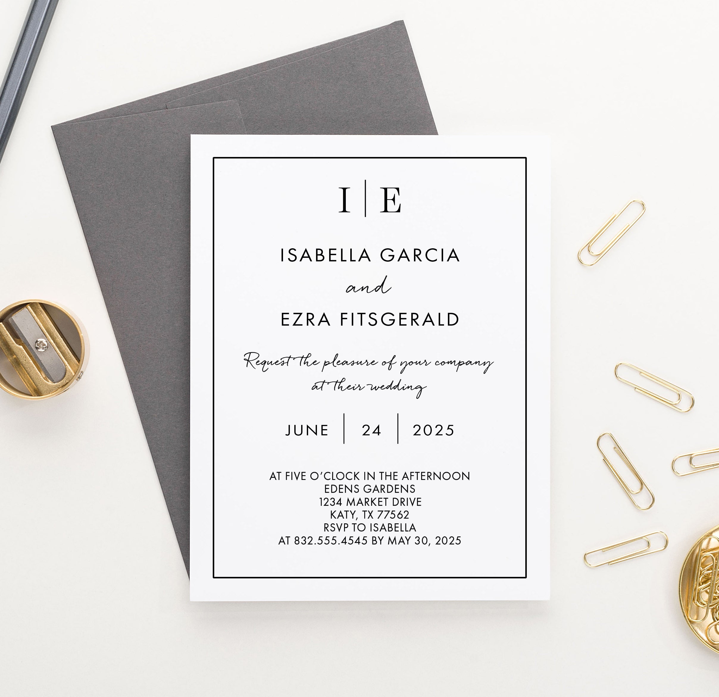 Classic Wedding Invitation Cards
