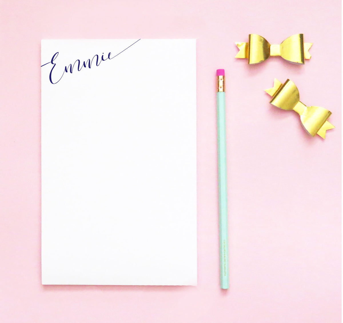 Typography Notepads - Modern Pink Paper